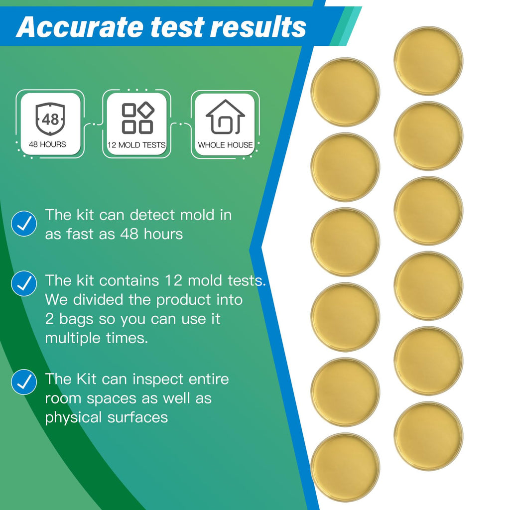 Mold Test Kit for Home - 12 Simple Detection Tests,Test HVAC System,Ho ...